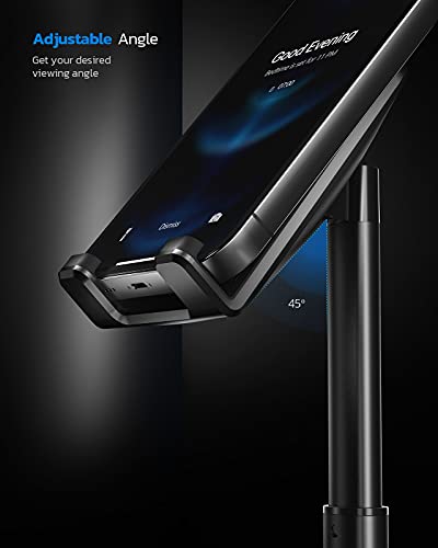 Nulaxy Phone Stand, Height Angle Adjustable Cell Phone Stand, Phone Holder for Desk Compatible with iPhone12 Mini 11 Pro Xs Xs Max Xr X 8 7 6 6s Plus, All Smartphones (4-8 inches) - Black