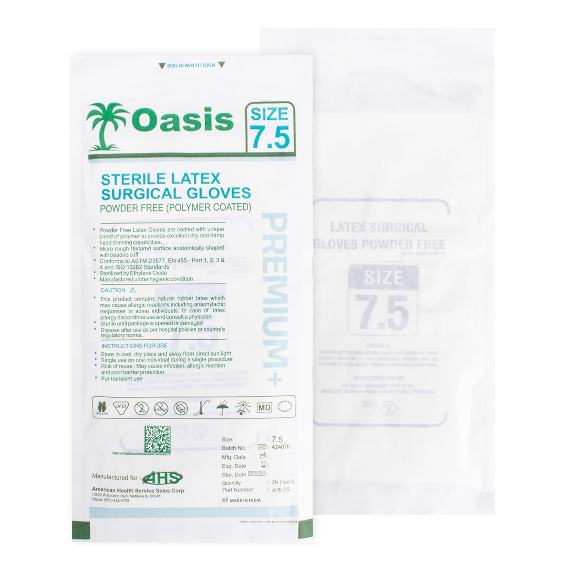 Generic Powder Free Latex Surgical Gloves, Size 7.5, 50 Pair/Box