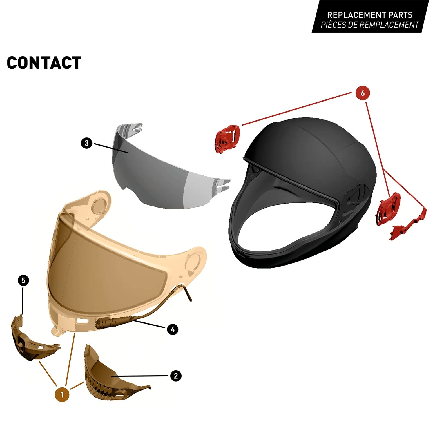 CKX Contact Full face Helmet Solid Electric Double Shield