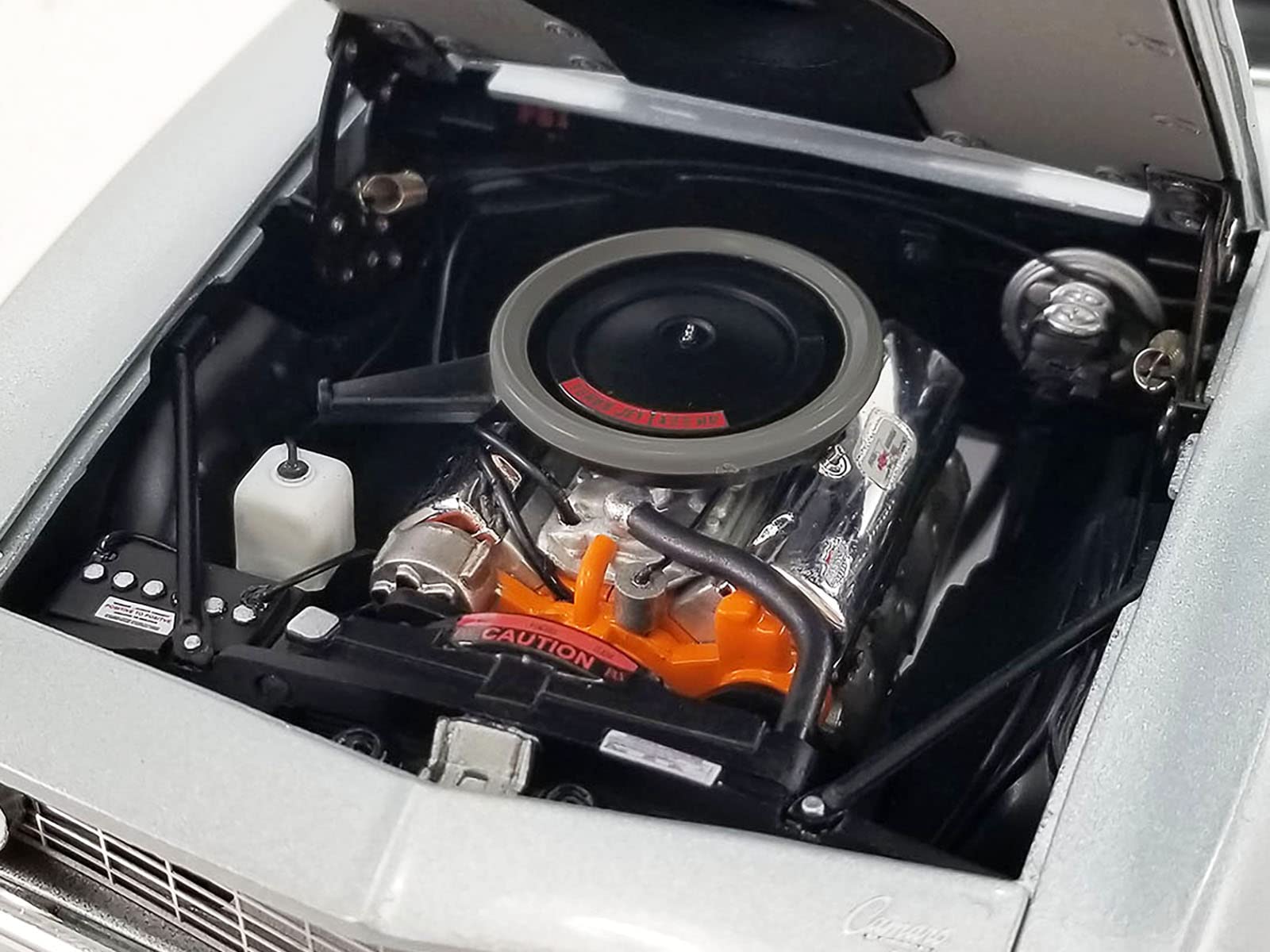 1969 Chevy COPO Camaro Cortez Silver Met w/Black Hood Stripes Built by Dick Harrell Ltd Ed to 1128 pcs Worldwide 1/18 Diecast Model Car Acme A1805725