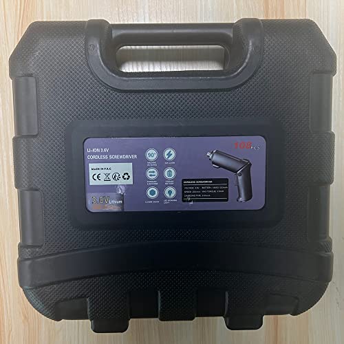 ANBEISTEE Electric Screwdriver Set, Rechargeable Cordless Screwdriver Kit with 106 pcs Bit Set, Pivoting Handle, LED Light, Carrying Case, Suitable for home DIY, Repair Tool Kit