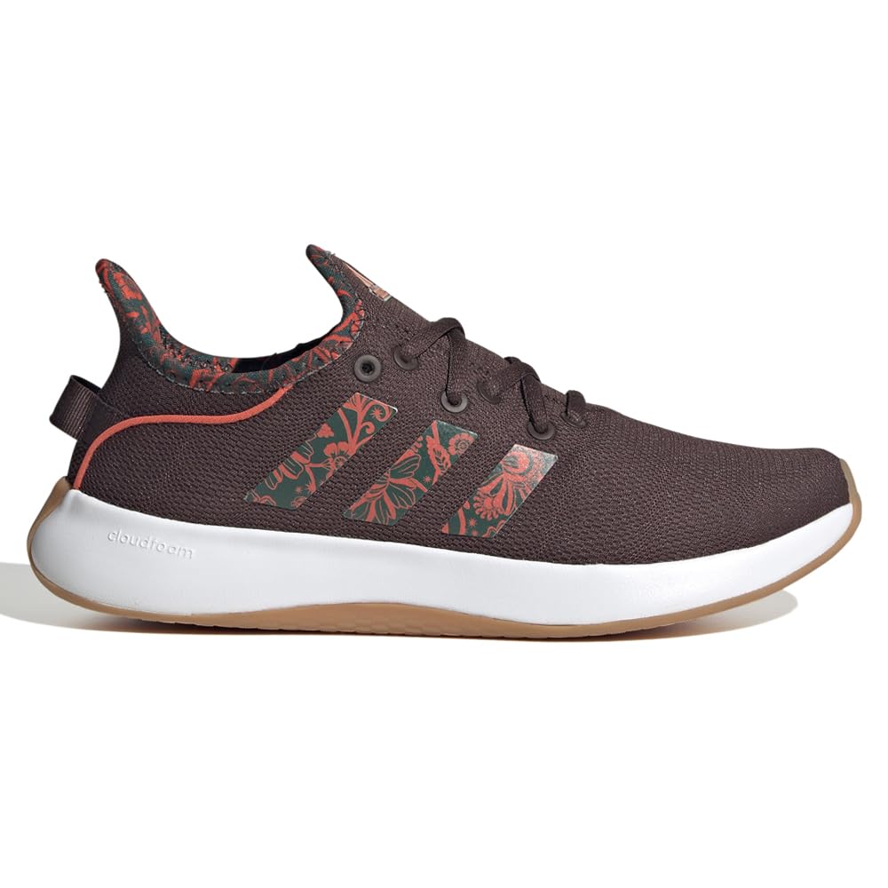adidas Women's Cloudfoam Pure Sportswear Sneakers, Shadow Brown/Shadow Brown/Gum, 9