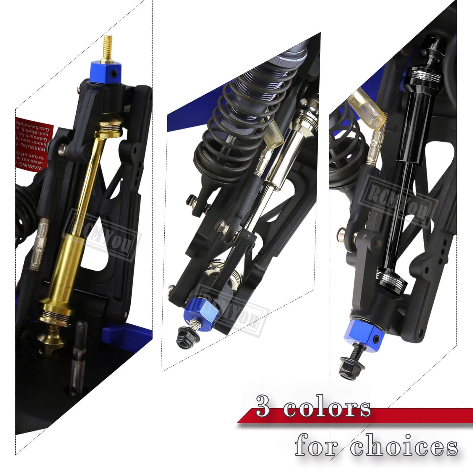 RC Stainless Steel Drive Shaft CVD Upgrades Part for 1/10 Slash VXL 4X4,Rustler VXL 4X4,Stampede VXL 4X4,Hoss VXL 4X4 4WD,4PCS Front Rear #45 Axles with Hex,Gold