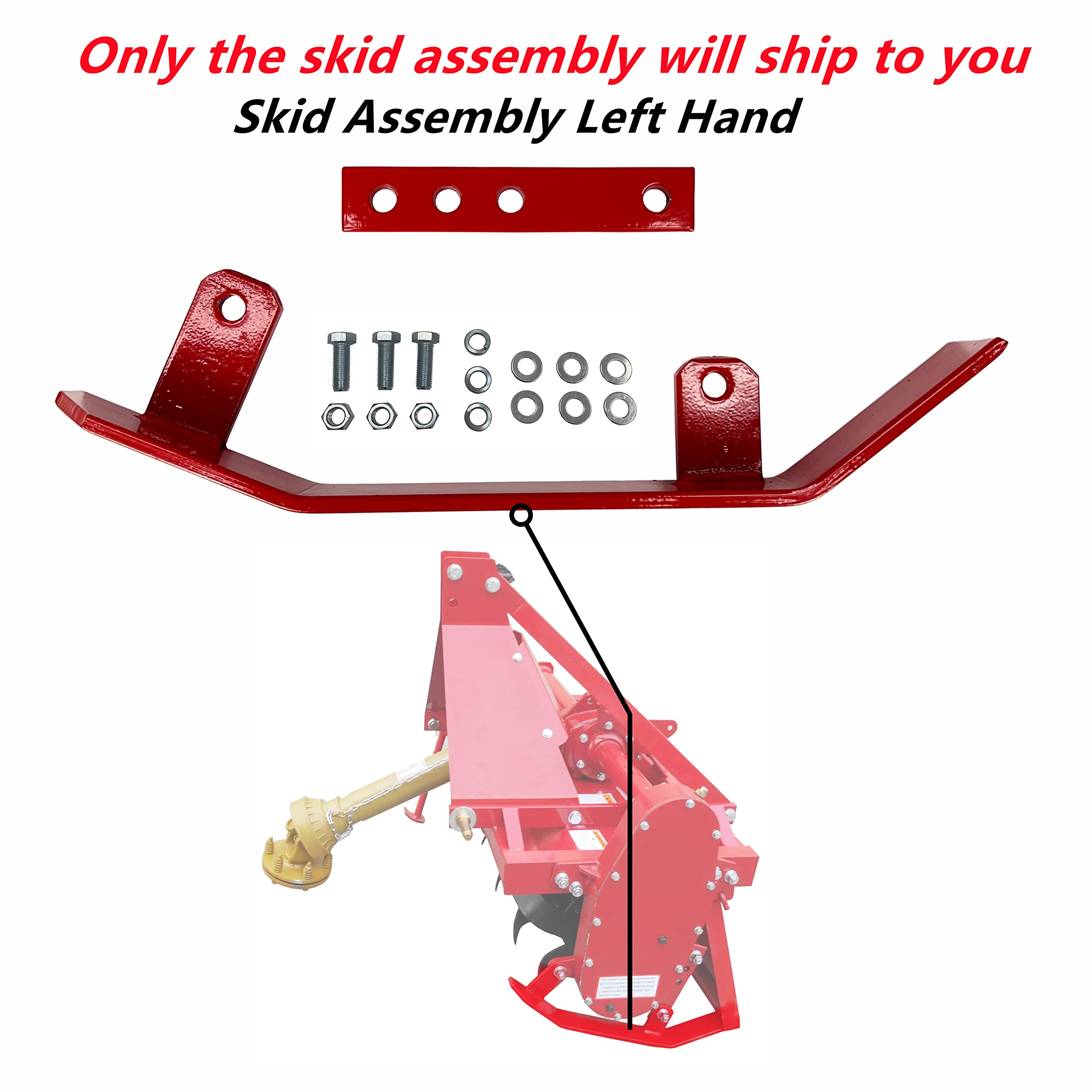 Right & Left Hand Skid Shoe Kit Replaces King Kutter 505057 505050 for Rural King Country Way Sigma 4FT 48” 5FT 60” 6FT 72” 7FT 84” Rotary Tiller for ASC Rotary Tiller 77709 77710 77711