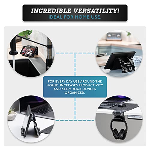 Airplane Travel Essentials for Flying Flex Flap Cell Phone Holder & Flexible Tablet Stand for Desk, Bed, Treadmill, Home & In-Flight Airplane Travel Accessories - Travel Must Haves Cool Gadgets (Pro)