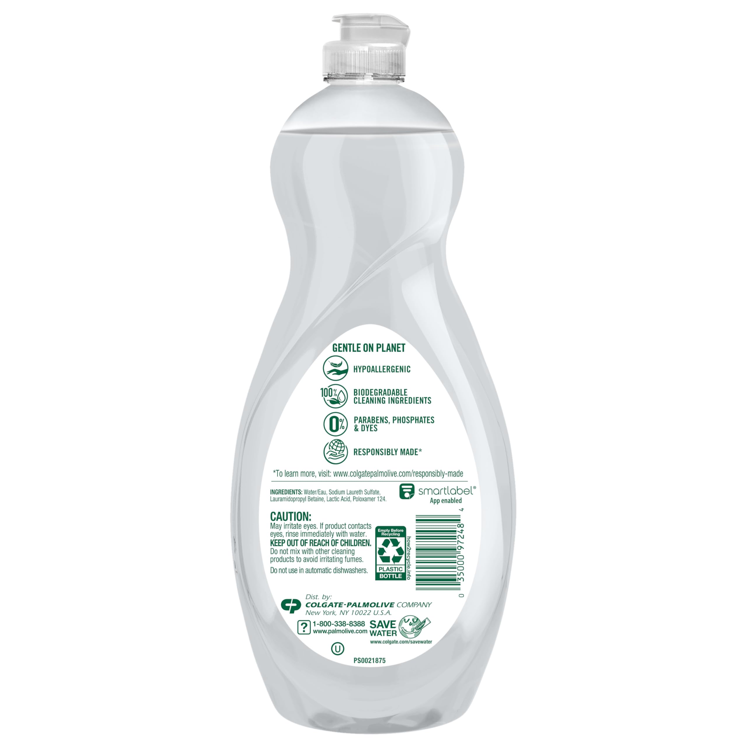 Palmolive Ultra Dishwashing Liquid Dish Soap, Pure + Clear Fragrance Free - 32.5 Fluid Ounce (Packaging may vary)