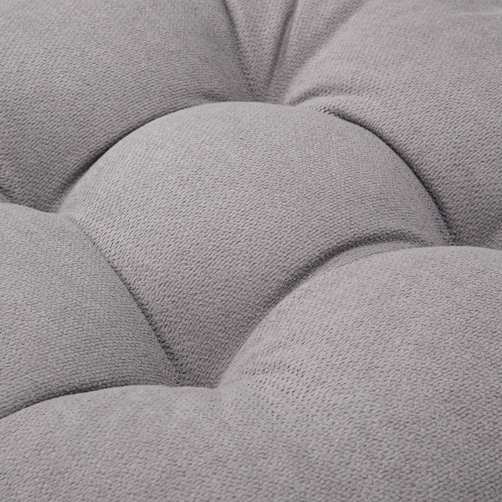 JAMPAYANG Chair Cushion, 4 Pack Chair Cushions for Dining Chairs, Chair Pads and Mat with Ties for Indoor Kitchen Seat and Desk (4 Count - 17 x 16 in, Light Grey)