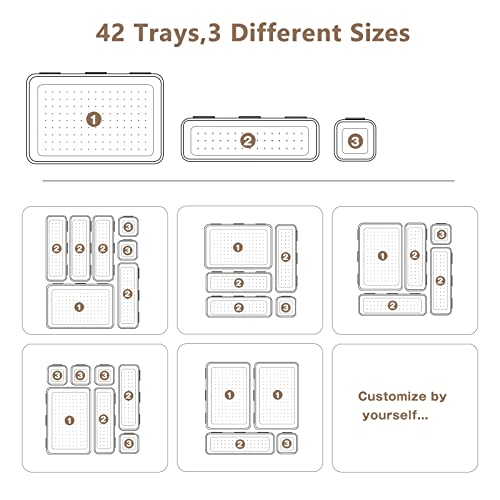 ใ๐ฐ๐ฎ๐ฃ๐๐ฆใA-LUGEI Tool Box Organizer Tray Divider Set, Desk Drawer Organizer, Garage Organization and Storage Toolbox Accessories for Rolling Tool Chest Cart Cabinet Work Bench Small Parts