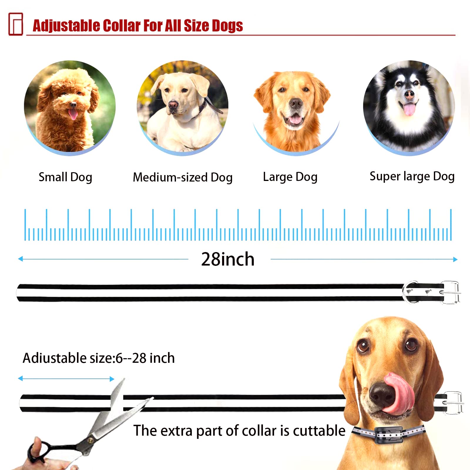 HEXIEDEN Wireless Electric Dog Fence,Pet Boundary Containment System,Safe Effective Vibrate/Shock Dog Collar,Waterproof,Rechargeable,Adjustable Range,Harmless,for 1 2 3 Dogs,for3dogs
