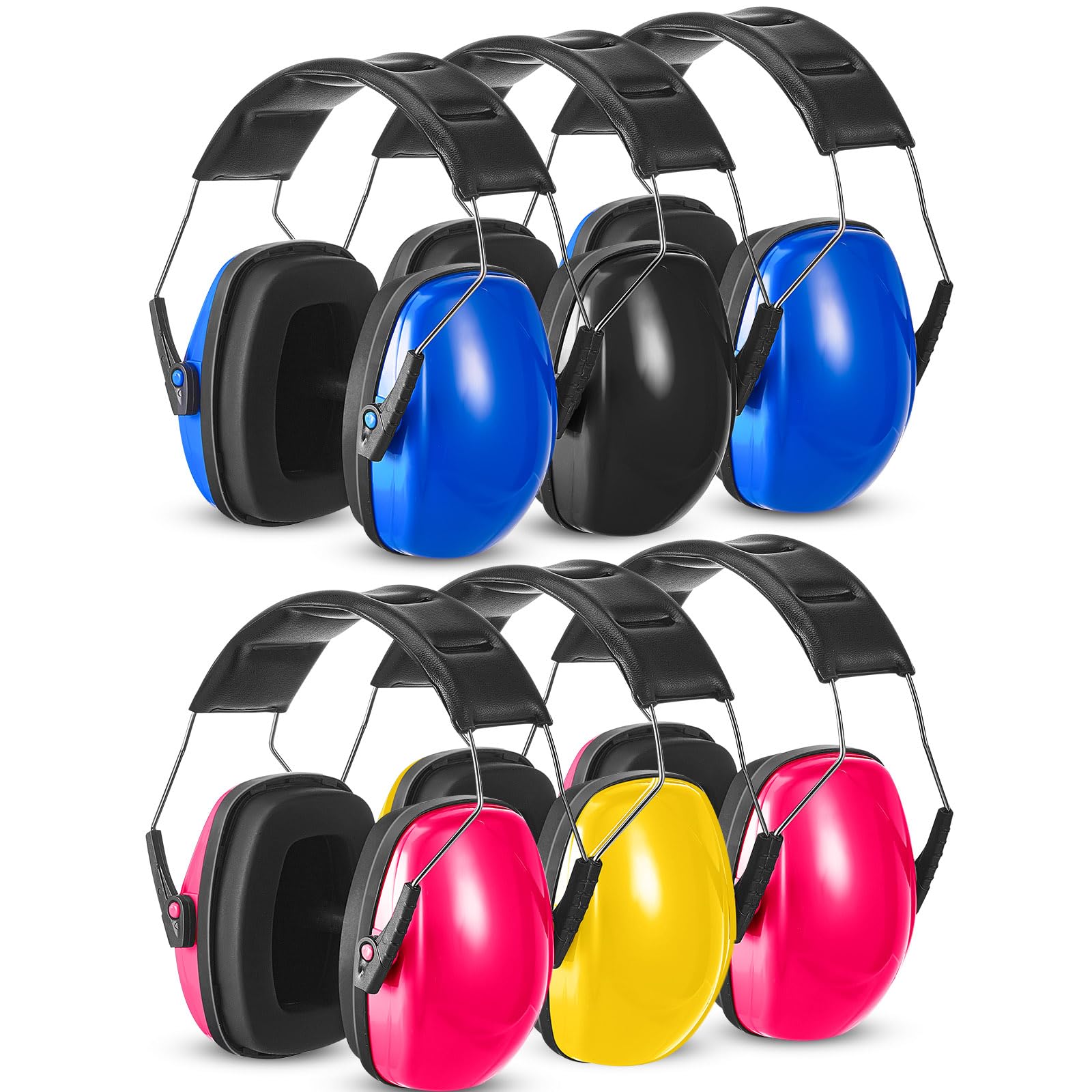 Amylove 6 Pcs Kids Noise Cancelling Headphones Ear Protection Earmuffs Noise Reduction Ear Muffs 30db Adjustable for Toddlers(Classic)