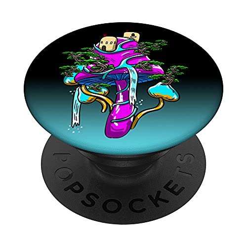 Mystic Mushroom Grounds Trippy Psychedelic Magic Shroom PopSockets Swappable PopGrip