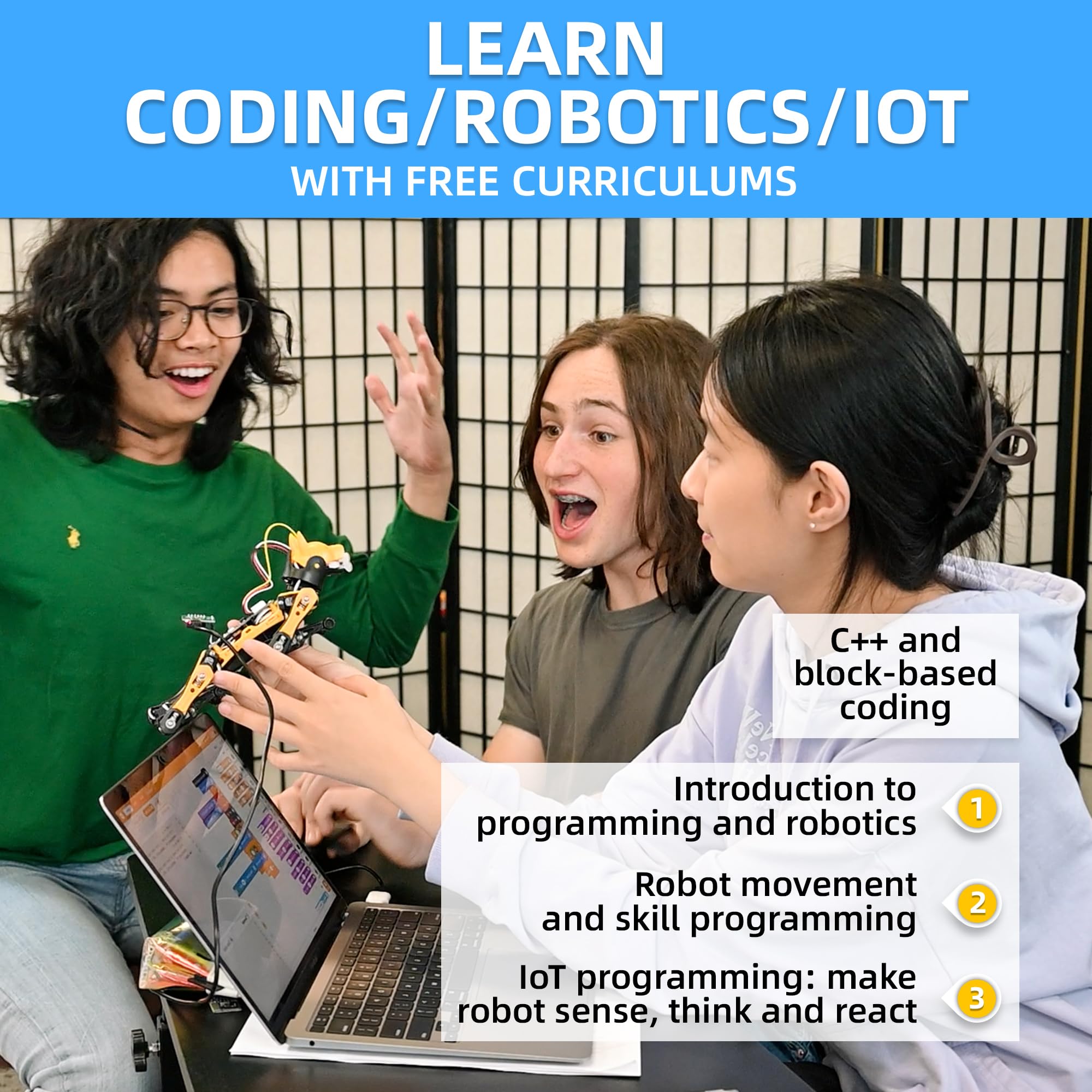 Bittle Robot Dog Kit(Construction) | Coding Smart Robot Pet, Quadruped Robot Kit for STEM & Robotics Education | Programmable Open Source, App Control IoT Robot for Engineers, Geeks, & Students