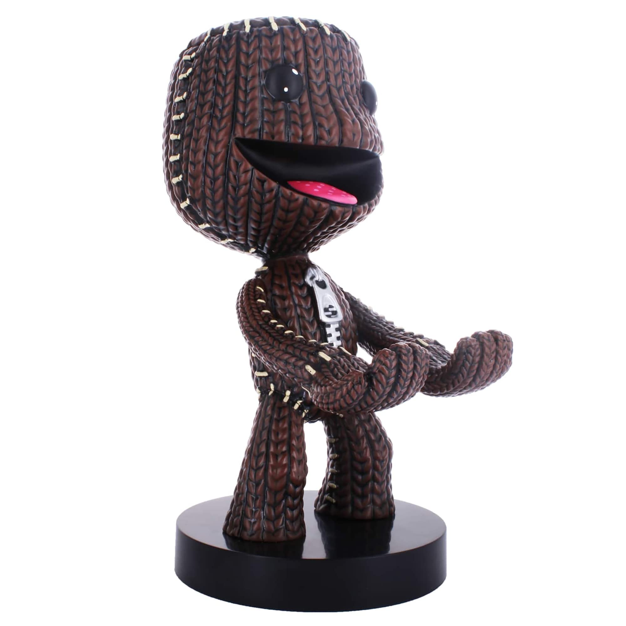 Exquisite Gaming: Sackboy: A Big Adventure - Sackboy - Original Mobile Phone & Gaming Controller Holder, Device Stand, Cable Guys, Sony Licensed Figure