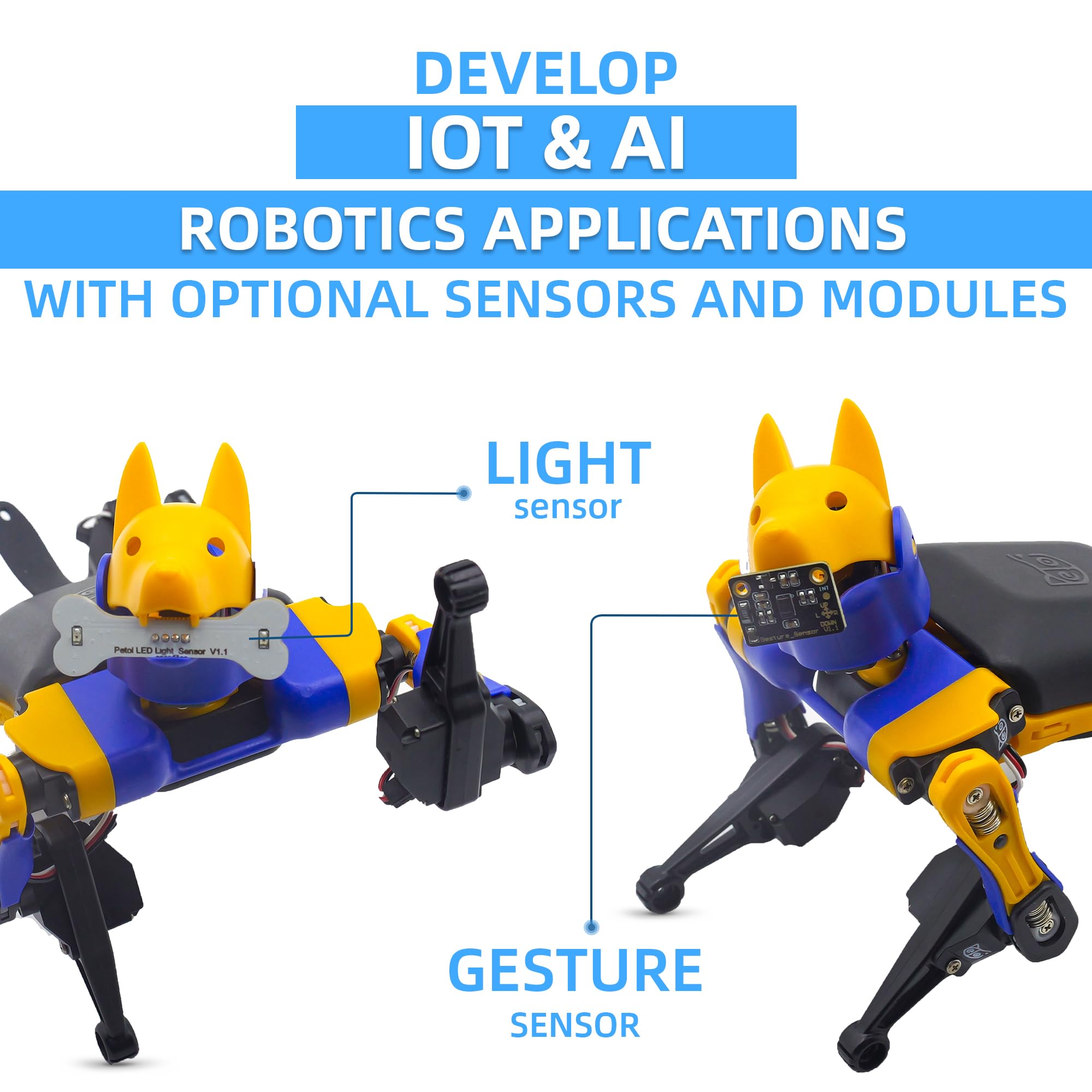Bittle Robot Dog Kit(Construction) | Coding Smart Robot Pet, Quadruped Robot Kit for STEM & Robotics Education | Programmable Open Source, App Control IoT Robot for Engineers, Geeks, & Students