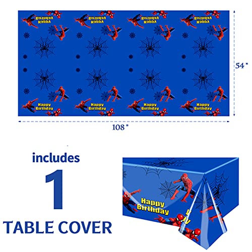 Spiderman Party Supplies for Kids Birthday, Disposable Tableware for 16 Guests, Include 7β Plates,9β Plates, 9 oz Cups, Table Cover, Napkins