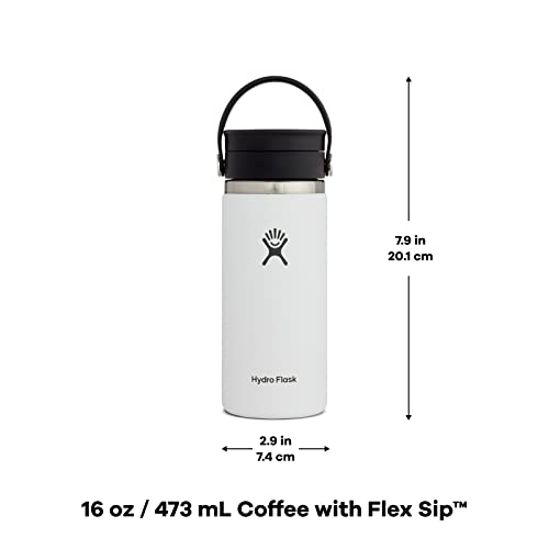 Hydro Flask 16 oz Wide Mouth with Flex Sip Lid Stainless Steel Reusable Water Bottle Cactus - Vacuum Insulated, Dishwasher Safe, BPA-Free, Non-Toxic