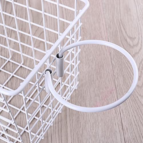 VOSAREA Wall Mount Bathroom Hair Care Hot Styling Tool Storage Basket Metal Wire Organizer Container for Hair Dryer Shampoo Lotion Conditioner Accessory Holder
