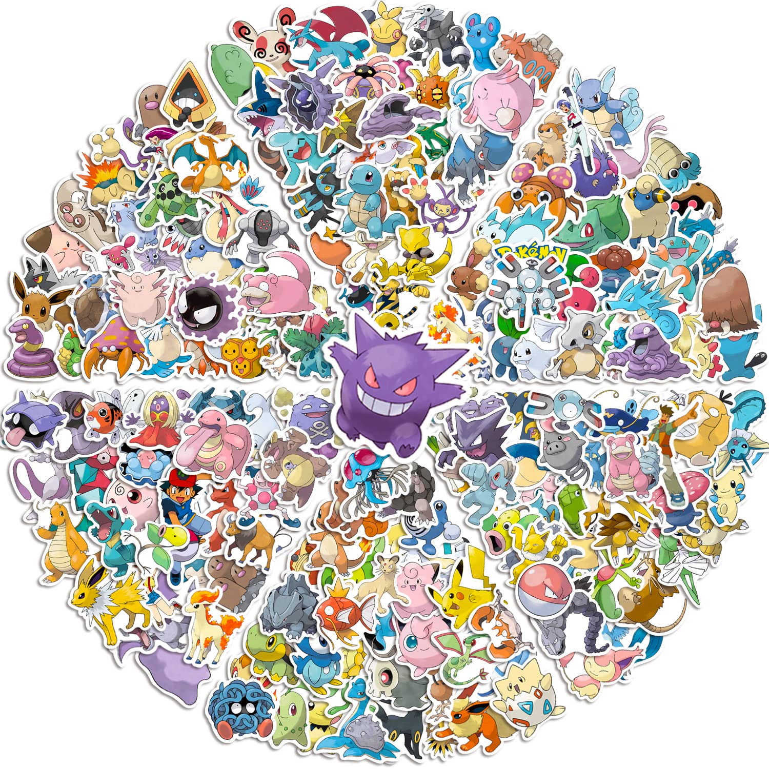 300 PCS Cute Cartoon Anime Stickers Cool Cartoon Stickers for Water Bottles,Laptop,Phone,Skateboard,Bicycle