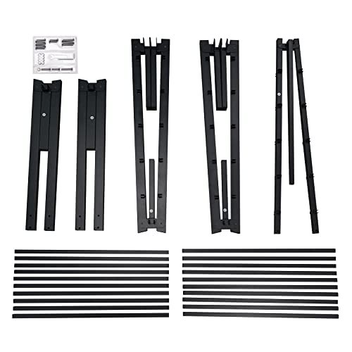 AMOBRO Full Size Bed Frame Metal 14 Inch Platform Base with Storage Heavy Duty with Steel Slats Easy Assembly Noise Free No Need Box Spring Non-Slip,Black