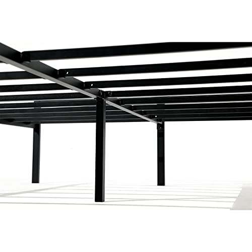 Mofesun Metal Bed Frame King - Black Metal Platform Bed 14 Inch with Storage, Heavy Duty Easy Assembly No Box Spring Needed (King)