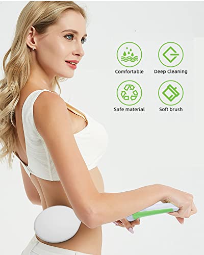 Fanwer 27.5" Back Scrubber for Shower,Back Brush with Long Hnadle for Shower,Shower body Scrubber-Shower Bath Brush for Limited Mobility Men Women