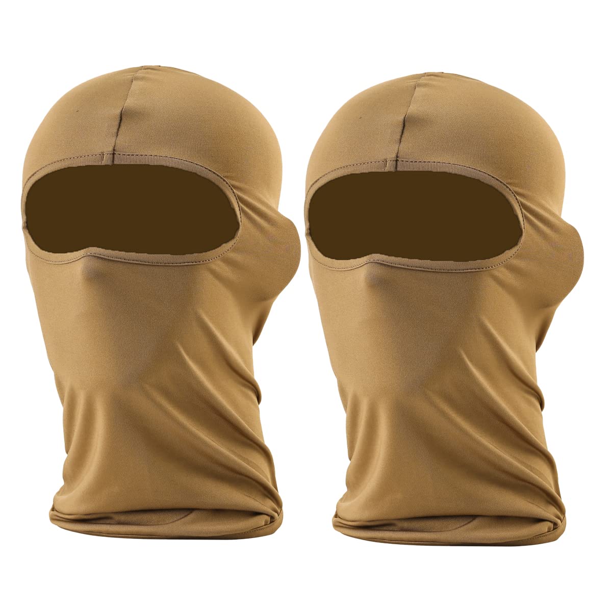 JANSONG Pack of 2 Balaclava Ski Mask Tactical Head Hood for Men and Women Outdoor Mask Winter Skiing,Snowboarding Motorcycle UV Protection Face Cover Black