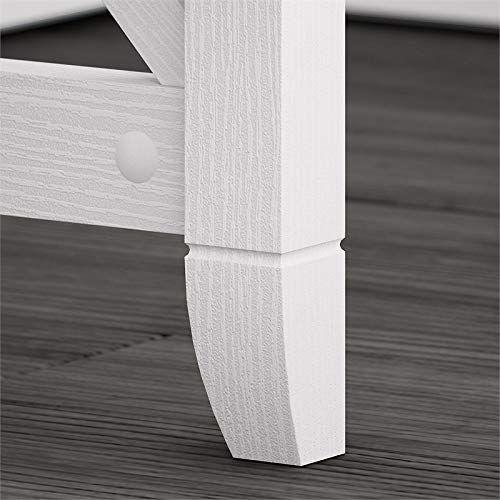 Scranton & Co Furniture Key West 60W L Shaped Desk in Pure White Oak
