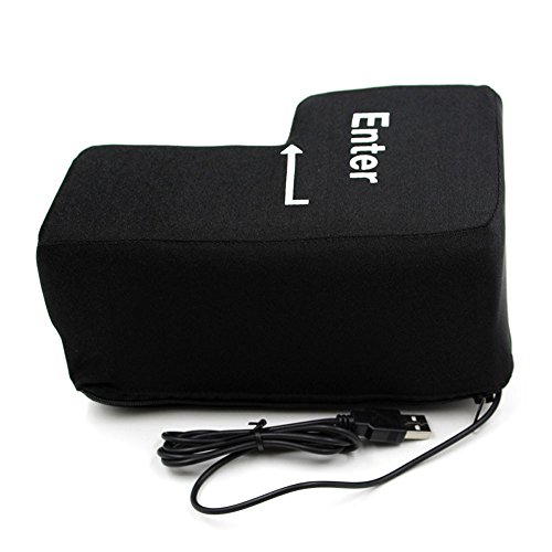 iYBWZH Big Enter Key USB Pillow Anti-Stress Relief Super Size Enter Key Unbreakable Pillow