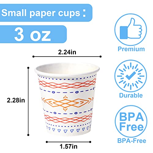 Grotreco 3oz Disposable Bathroom Cups, 300 Pack Small Paper Cups, Mini Mouthwash Cups, Paper Espresso Cups, Drinking Cups for Water, Juice, Coffee, Perfect for Party Home and Office