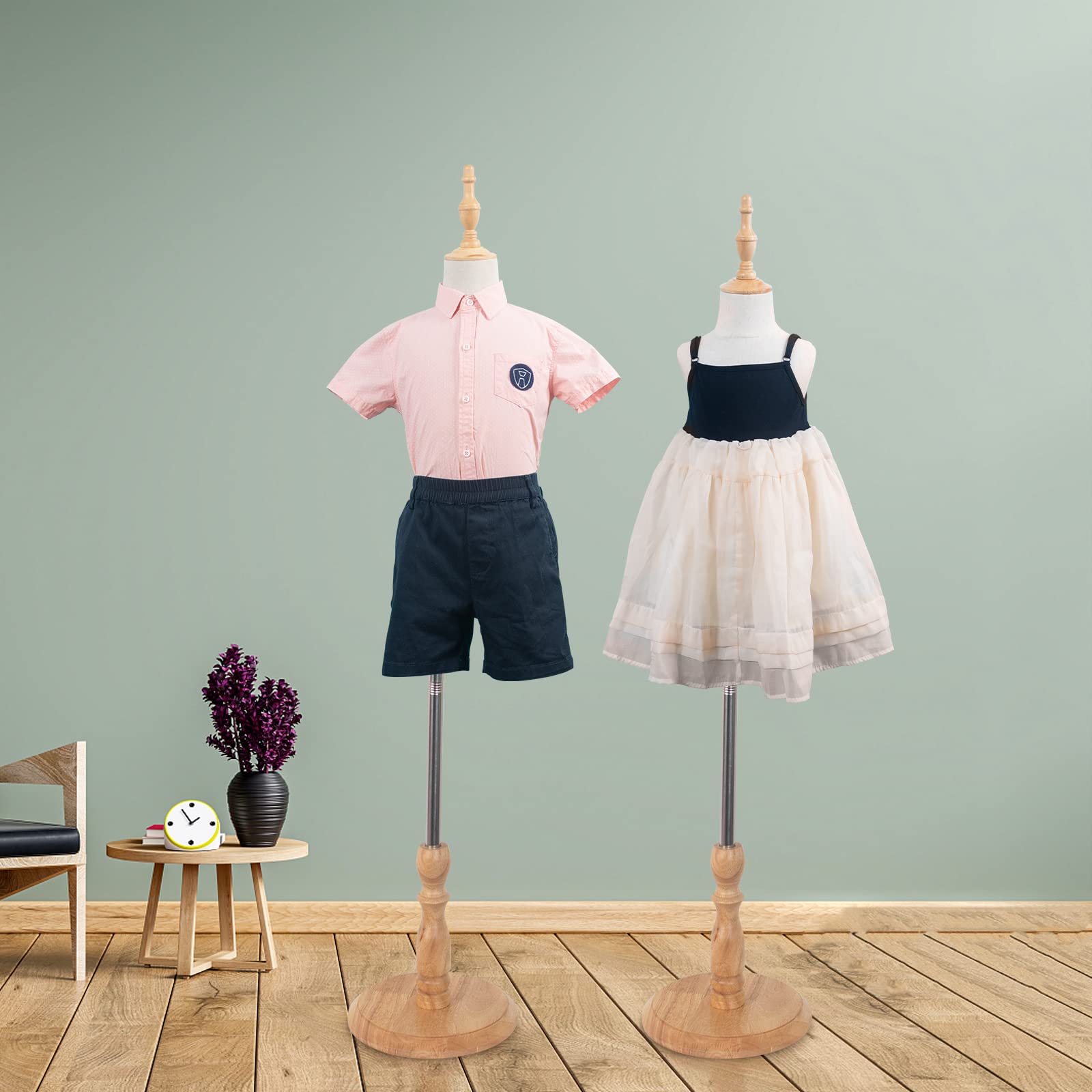 Child Body Cloth Display Torso Mannequin, Kids Half Body Pinnable Dress Form, 2,3,4,5,6,7 Years Old (8-9 Years)