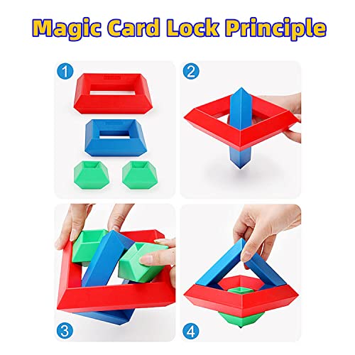 2023 Pyramids Stacking Blocks, Montessori Toys, Creative Building Pyramids Stacking Blocks Educational Toys, Building Blocks Stacking Educational Toys STEM Sensory Toys Gifts for Kids Age 1-5 (60PCS)