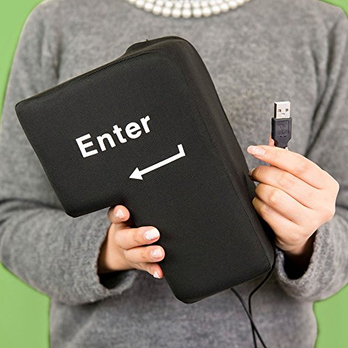iYBWZH Big Enter Key USB Pillow Anti-Stress Relief Super Size Enter Key Unbreakable Pillow
