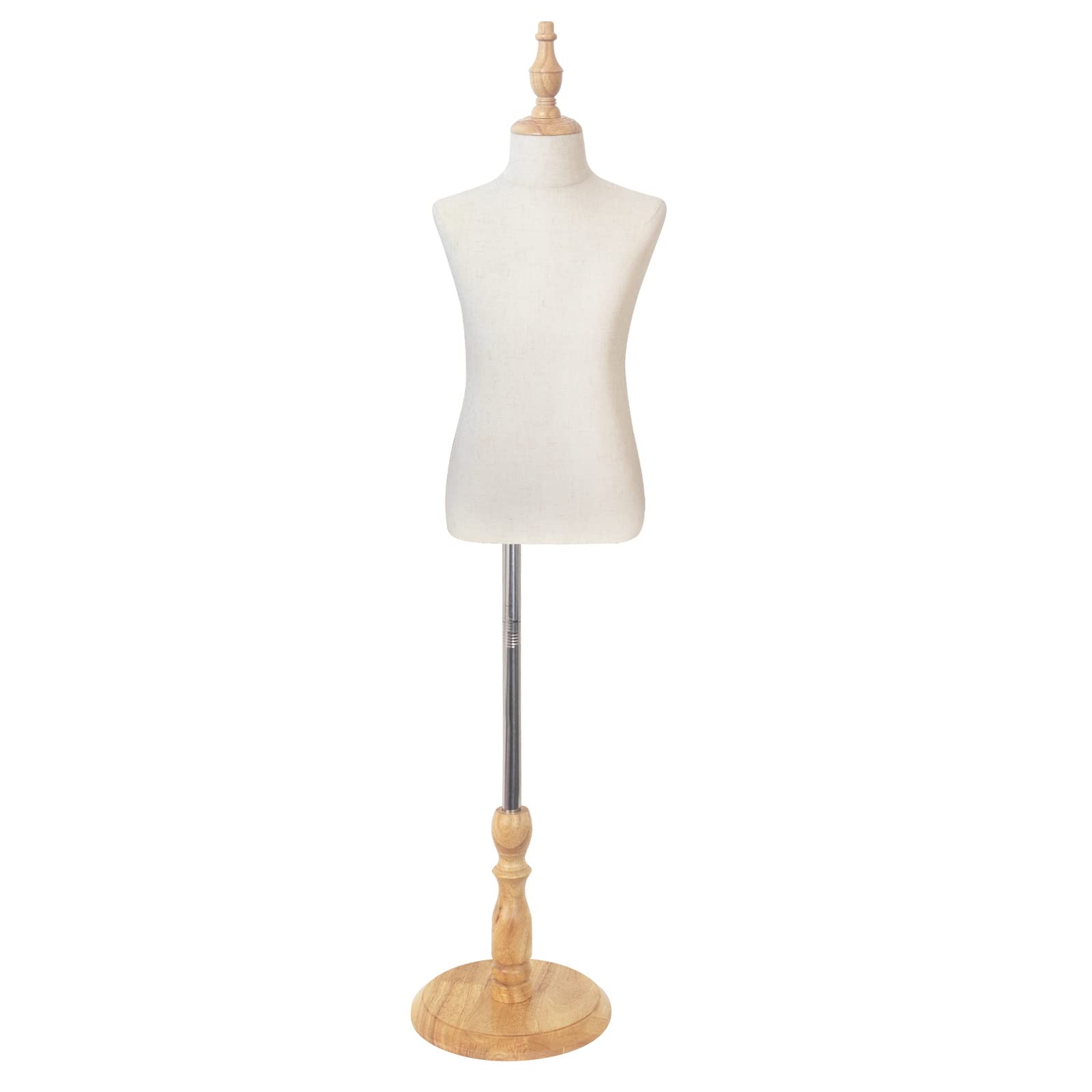 Child Body Cloth Display Torso Mannequin, Kids Half Body Pinnable Dress Form, 2,3,4,5,6,7 Years Old (8-9 Years)