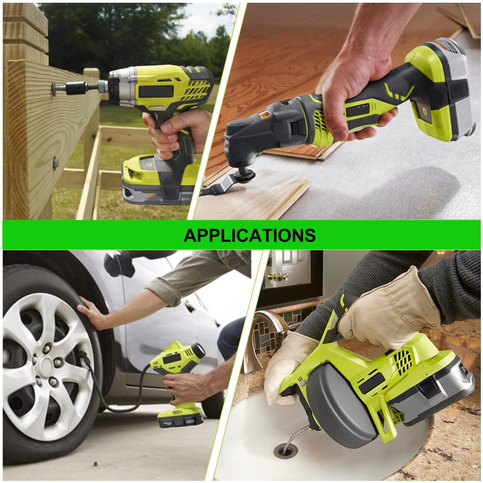 TURPOW Upgraded 6.5Ah Replacement for Ryobi 18V Lithium Battery, Compatible with Ryobi 18 Volt ONE+ Plus P107 P108 P102 P103 P104 P105 P109 P122 Cordless Power Tools for Ryobi 18V Battery 2Packs