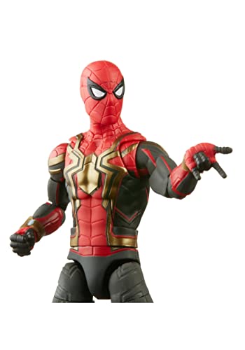 Spider-Man Marvel Legends Series Integrated Suit 6-inch Collectible Action Figure Toy, 2 Accessories