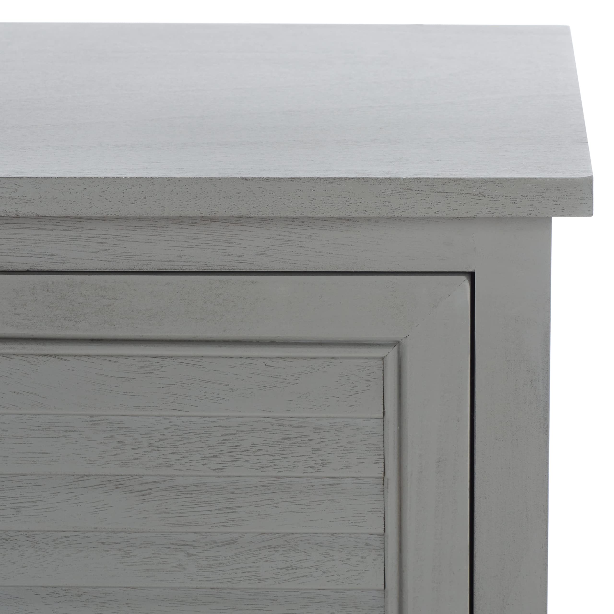 SAFAVIEH Home Collection Tate Distressed Grey 2-Door 1-Shelf Entertainment Stand up to 55" Flatscreen TV Media Unit