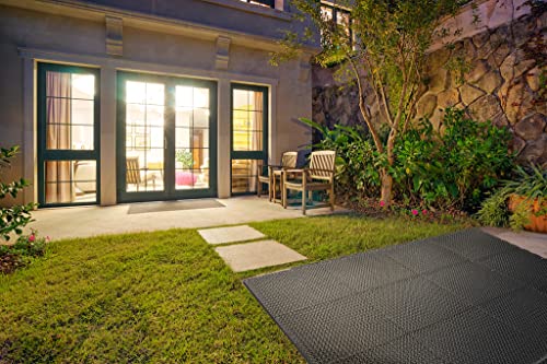 Fast-Drying Floor Decking for Kennel, Garden, Garage, Outdoor Patio, Balcony, Pool and Bathroom, Easy to Cut, 12''x12'' Heavy-Duty Interlocking Decking Tiles, Maximum Bearing Capacity up to 6613 LBs