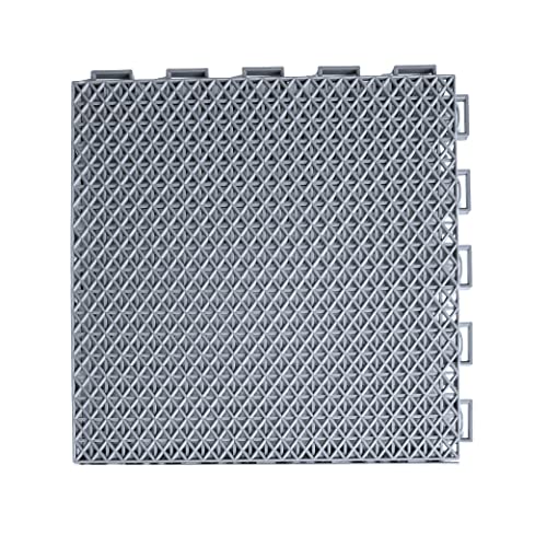Fast-Drying Floor Decking for Kennel, Garden, Garage, Outdoor Patio, Balcony, Pool and Bathroom, Easy to Cut, 12''x12'' Heavy-Duty Interlocking Decking Tiles, Maximum Bearing Capacity up to 6613 LBs