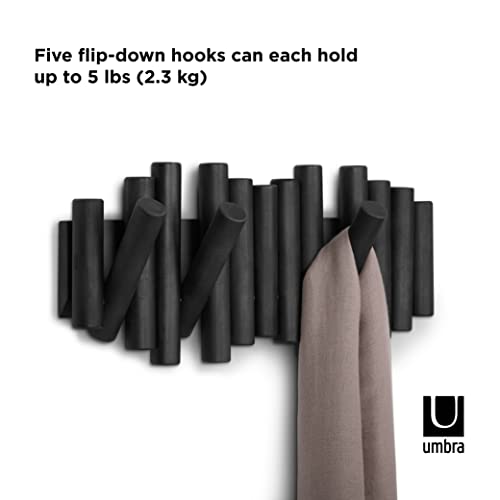 Umbra Picket Rail Hook for Entryways, W38×D4×H17cm, Black