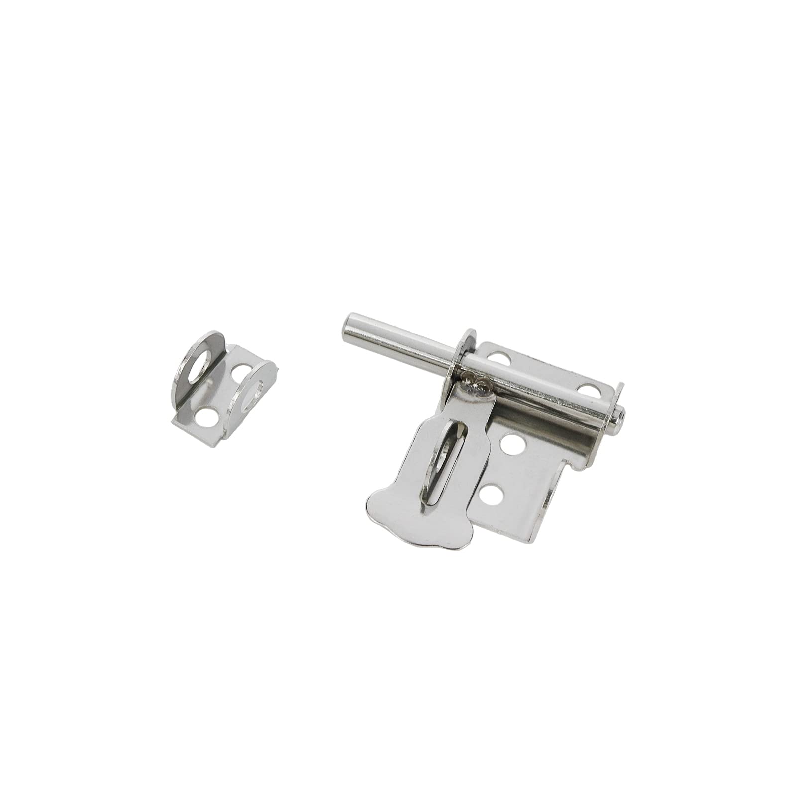 Pufguy Slide Bolt Latch Sliding Bolt Gate Latch Stainless Steel Sliding Door Locks for Shed Door Barn Door Yard Door Wooden Fence-2pcs