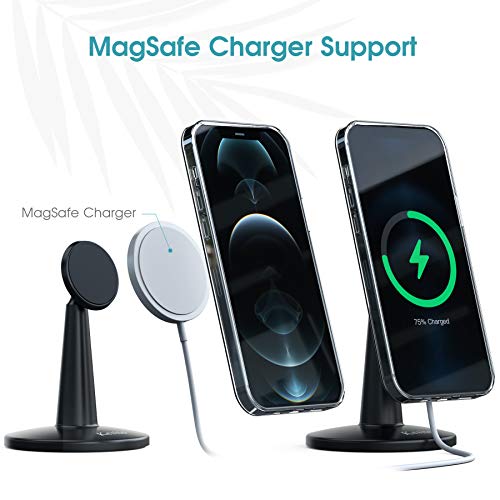Magnetic Phone Stand for Desk, Kesito Metal Cell Phone Stands and Holders for Facetime, Desktop, Compatible with iPhone 5 6 7 8 X XR XS 11Pro max Plus, Samsung (Black)