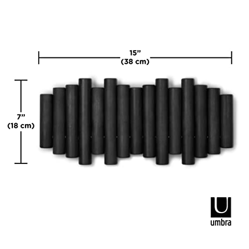 Umbra Picket Rail Hook for Entryways, W38×D4×H17cm, Black
