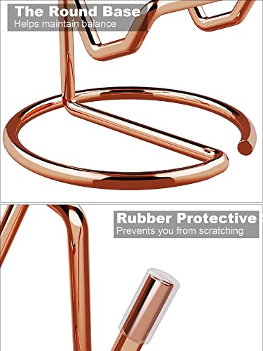 XUNICUTE Cell Phone Stand, Phone Stand for Desk, Office Portable Cute Cell Phone Holder, Compatible with All Mobile Phone, iPhone, iPad, Switch, Tablet 4-6.5'' Desk Accessories (Rose Gold)