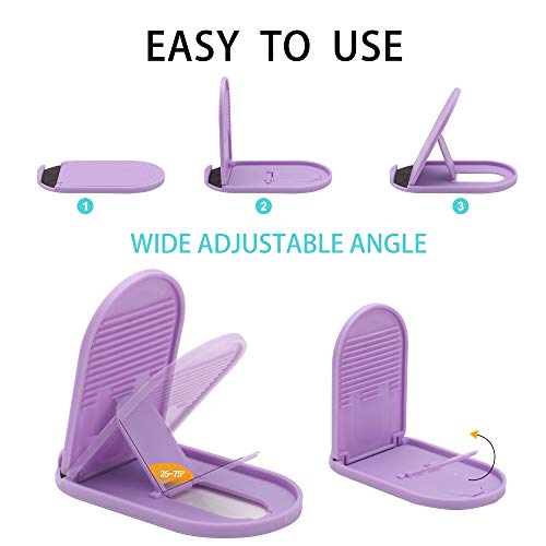 Adjustable Cell Phone Stand Foldable - 12Pcs Desktop Cell Phone Holder Foldable Phone Stand for iPad Mini Stand Multi Angle iPhone Stand for Desk Accessories - Universal Tablet Stand Samsung iPhone