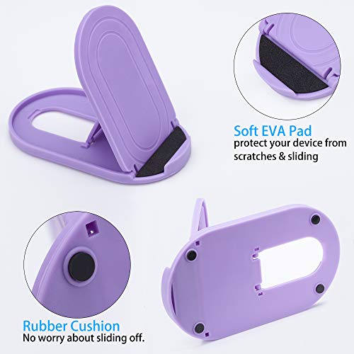 Adjustable Cell Phone Stand Foldable - 12Pcs Desktop Cell Phone Holder Foldable Phone Stand for iPad Mini Stand Multi Angle iPhone Stand for Desk Accessories - Universal Tablet Stand Samsung iPhone