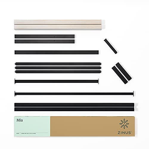 ZINUS Mia Metal Platform Bed Frame with Headboard / Wood Slat Support / No Box Spring Needed / Easy Assembly, Full