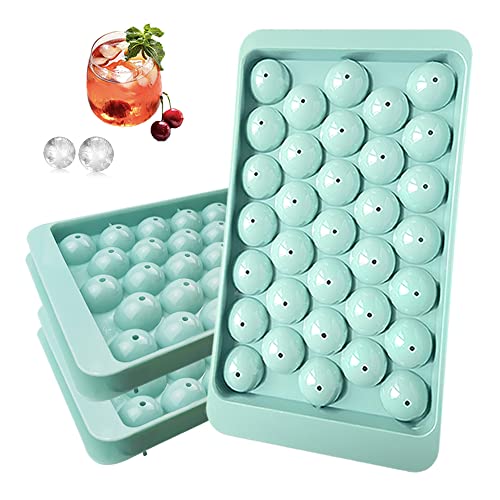 Small Circle Ice Cube Trays, Mini Ice Cube Trays for Freezer With Lid, 0.67in X 99PCS Easy Release Sphere Ice Molds, Making Mini Circle Ice Chilling Whiskey Cocktail Juice Coffee Pudding