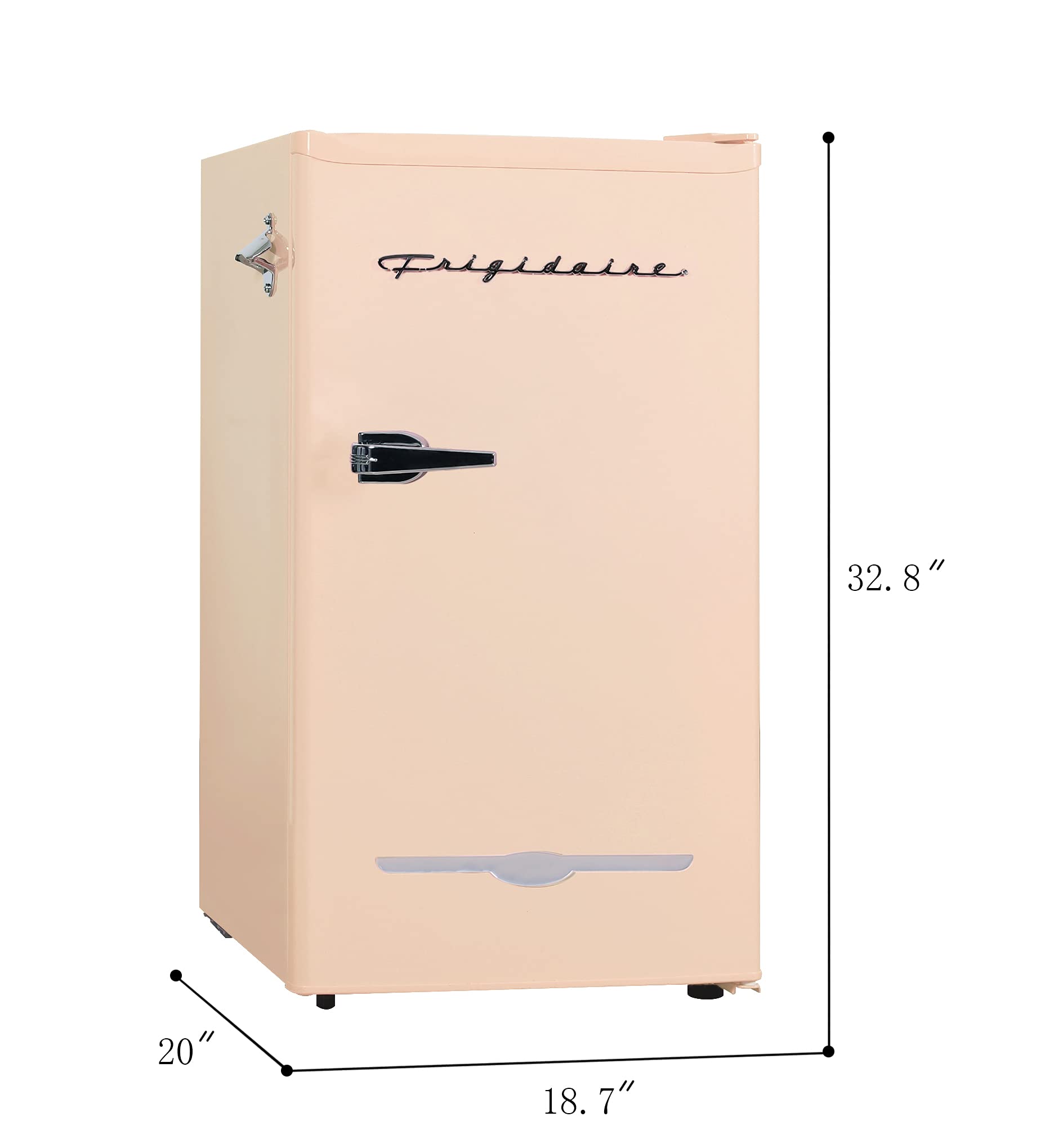 Frigidaire Retro Bar Fridge Refrigerator with Side Bottle Opener, 3.2 cu. Ft, Coral + Bissell Featherweight Stick Lightweight Bagless Vacuum With Crevice Tool, 2033