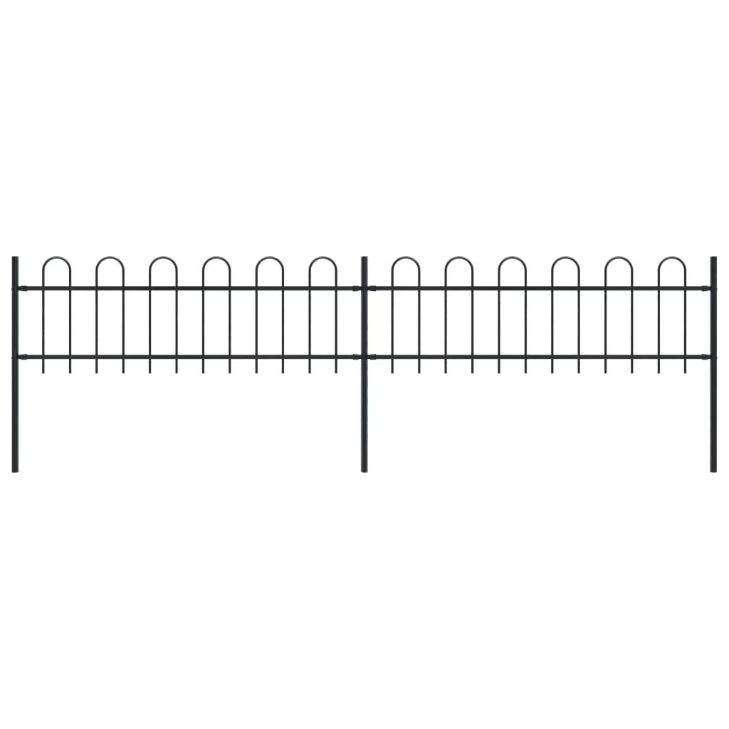 Garden Fence with Hoop Top,Garden Fence Border,Portable Fence,Privacy Fence,Fencing for Yard,Private Fence,Garden Fence for Dogs,for Patio,Backyard,Outdoor Pool,Porch,Steel 11.2ft Black