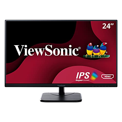 ViewSonic VA2456-MHD 24 Inch IPS 1080p Monitor with Ultra-Thin Bezels, HDMI, DisplayPort and VGA Inputs for Home , Office